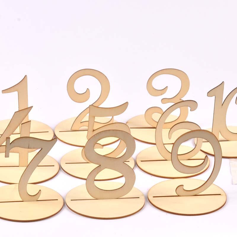 Wedding Props Number Card Set Wooden Dinner Seat N... – Grandado