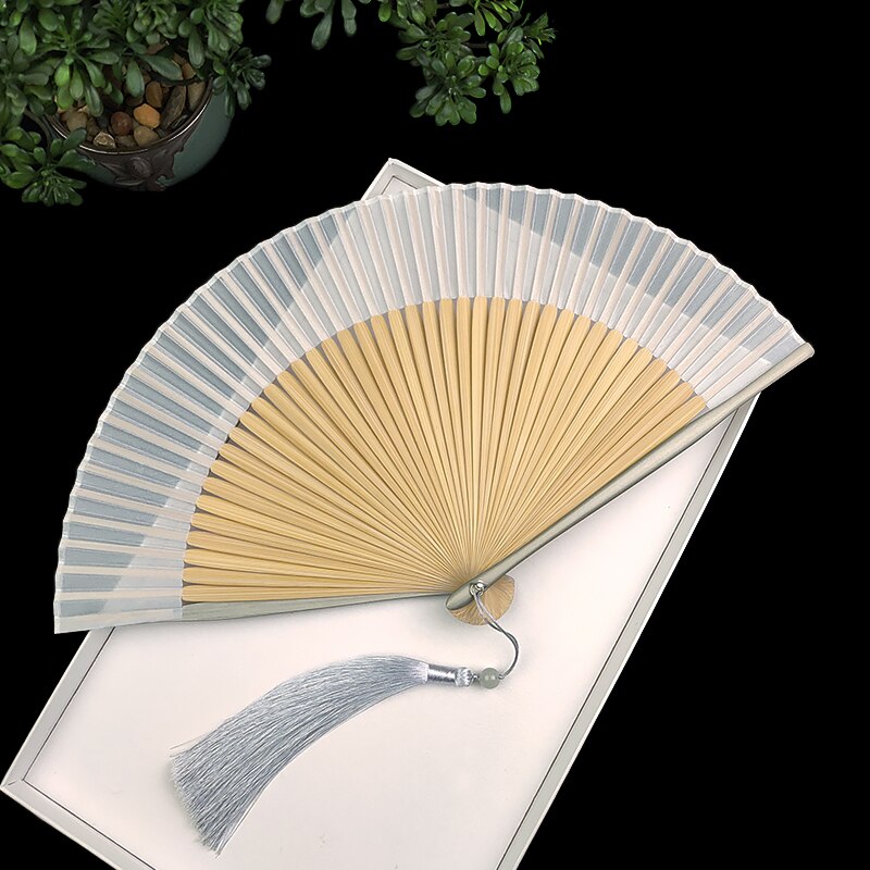 Pure Color Silk Fan Single Side Portable Women Bam... – Vicedeal