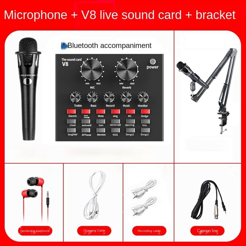 Bm 800 Studio Condenser Microphone V8 Sound Card K... – Vicedeal