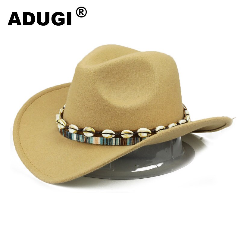 ADUGI Handmade Shell Belt Top Hat Western Cowboy H... – Grandado