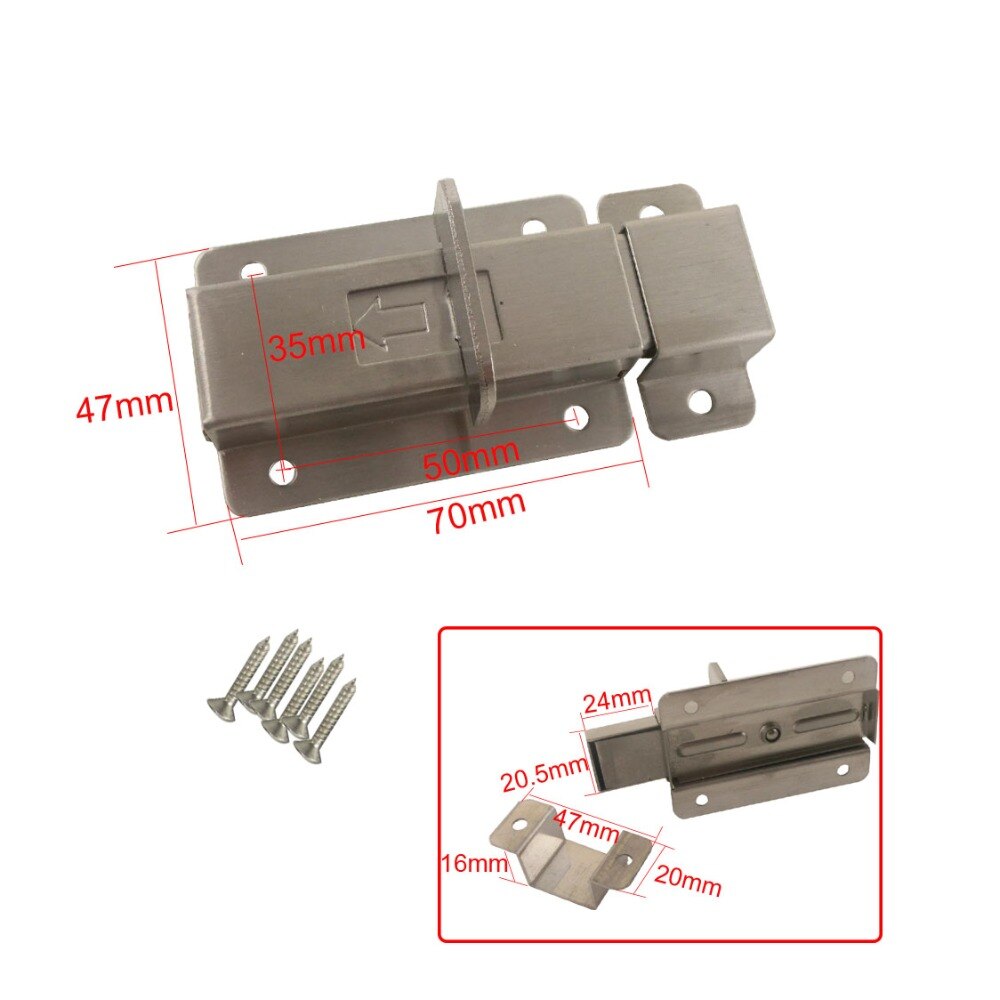 2pcs Stainless Steel Door Bolt Latch 90mm Length G... – Grandado