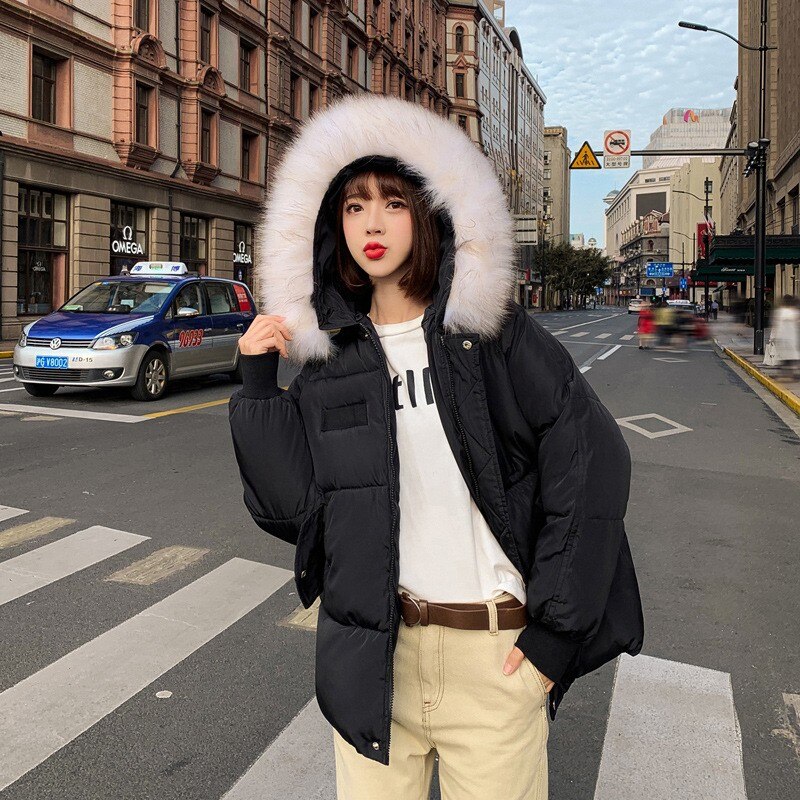 Senhora grossa manga longa com capuz casaco de inv... – Vicedeal