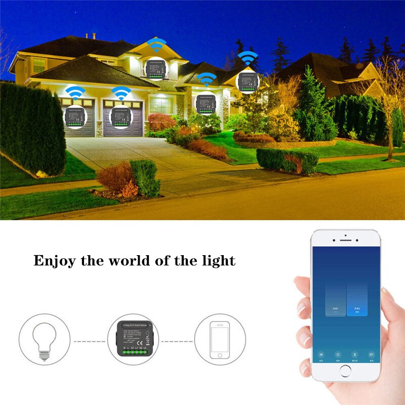 Tuya WiFi Switch Module 1 2 Gang Wireless Light DI... – Grandado