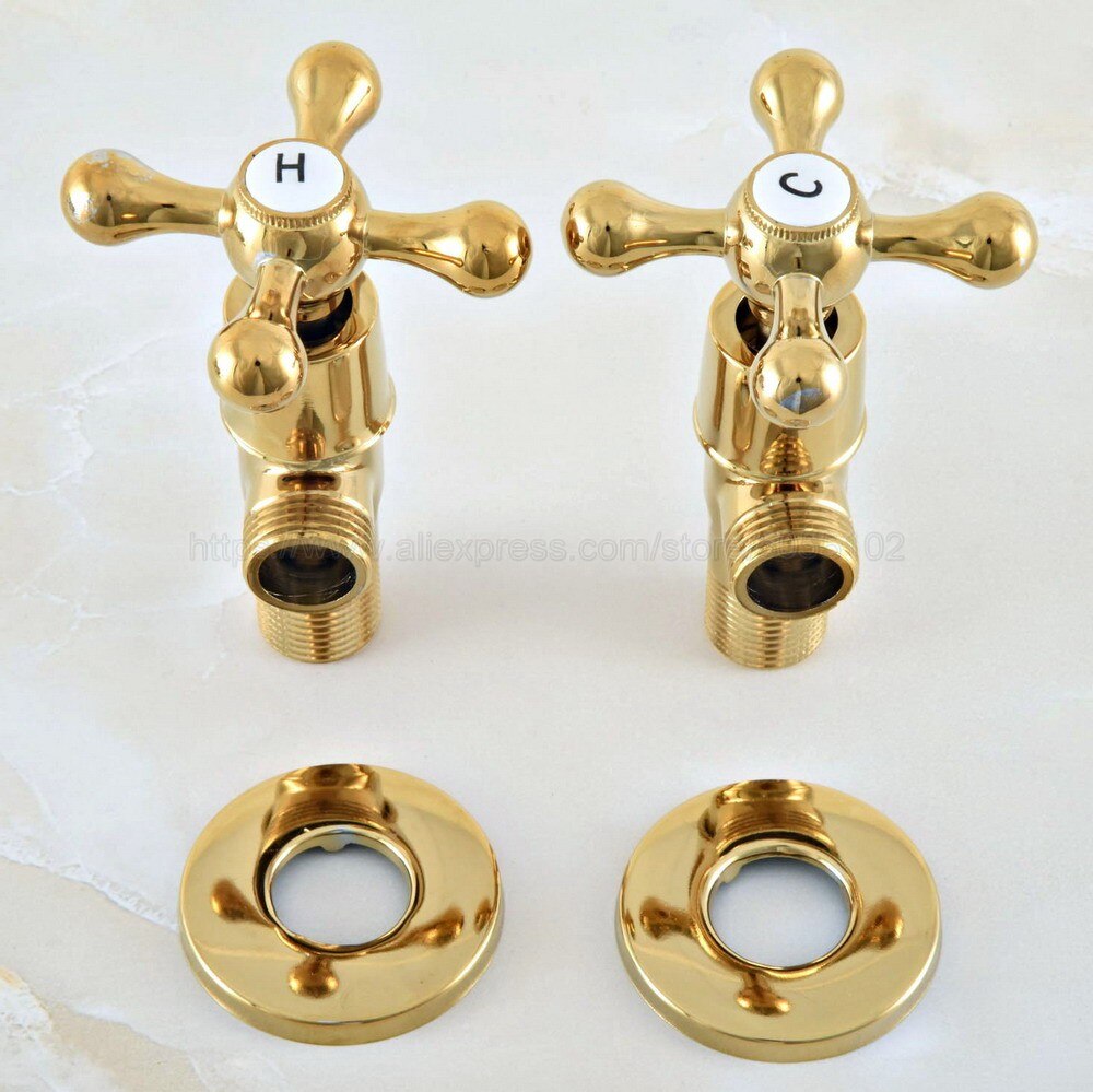 Gold Color Brass 1/2"male x 1/2" male Br... – Grandado