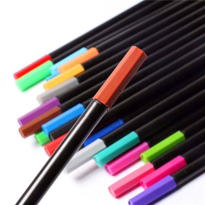 Mini 24Pcs/Set Colored Ink Art Marker Pens 0.4mm F... – Vicedeal