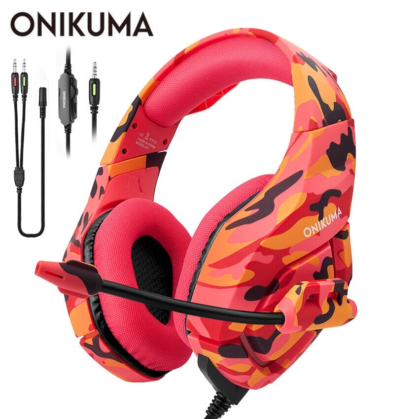 Onikuma K1B Camouflage Gaming Headset with Mic and... – Vicedeal