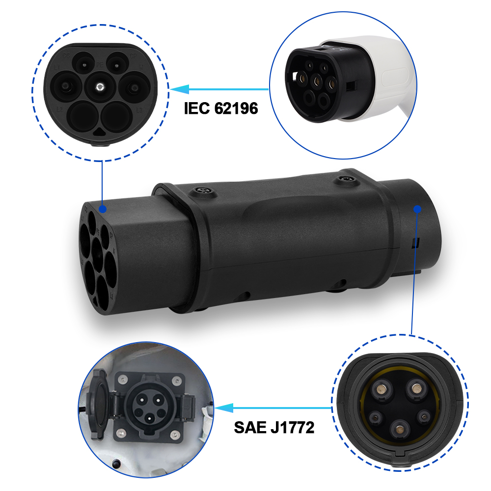 Type 2 to Type 1 EV Charger Adapter Type 2 to GBT ... – Grandado