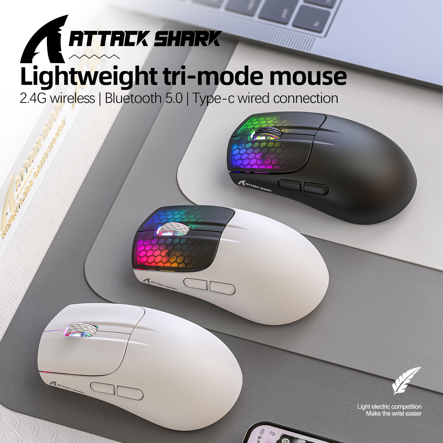 Attack Shark X5 Wireless Mouse Bluetooth Tri-Mode ... – Grandado