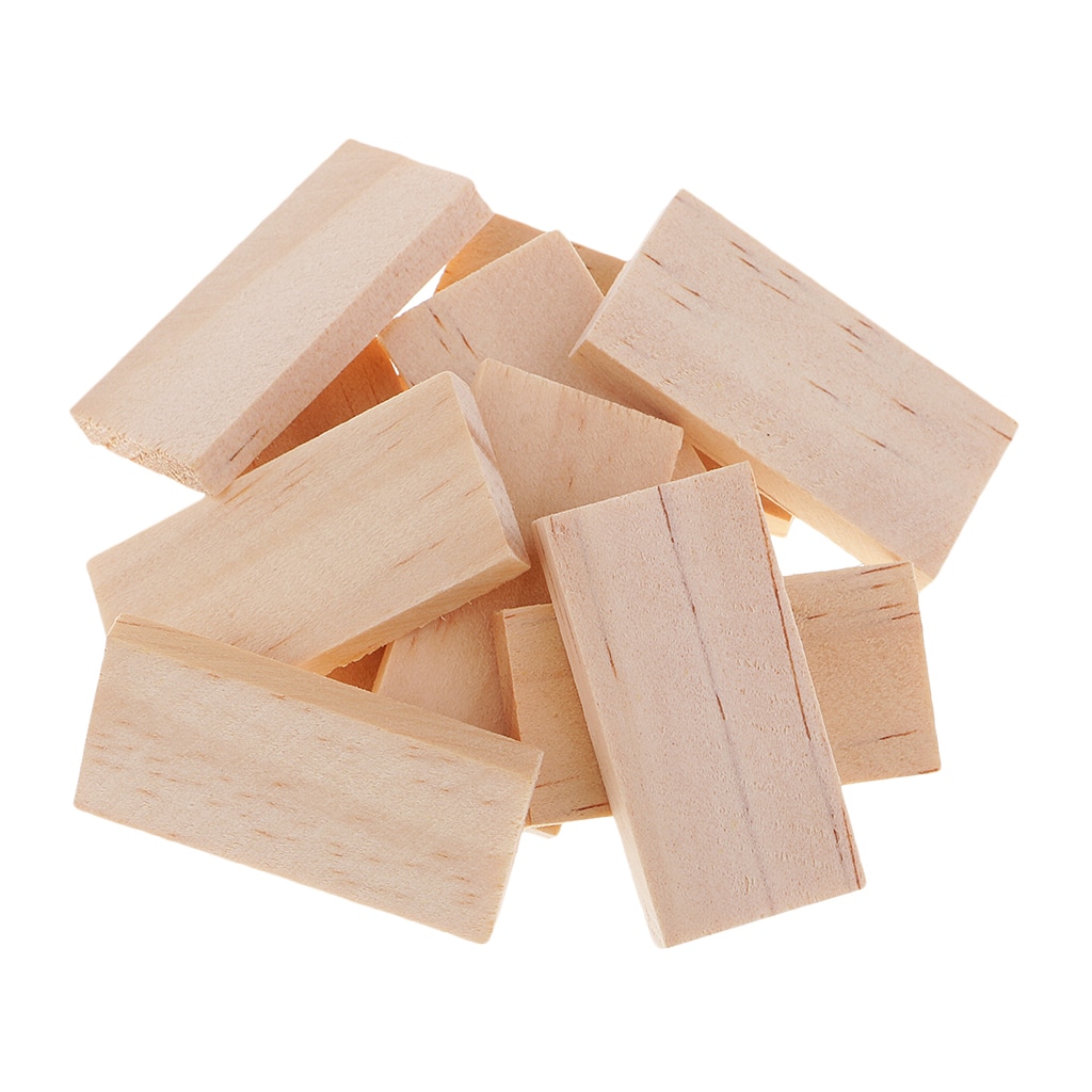 10pcs Blank Unfinished Wood Pieces - Wooden Cutout... – Grandado