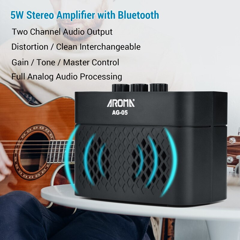 AROMA AG-05 Bluetooth Electric Guitar Amp Amplifie... – Grandado