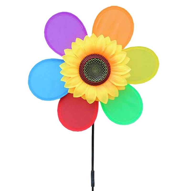 Funny Lovely Child DIY Colorful Sunflower Windmill... – Grandado