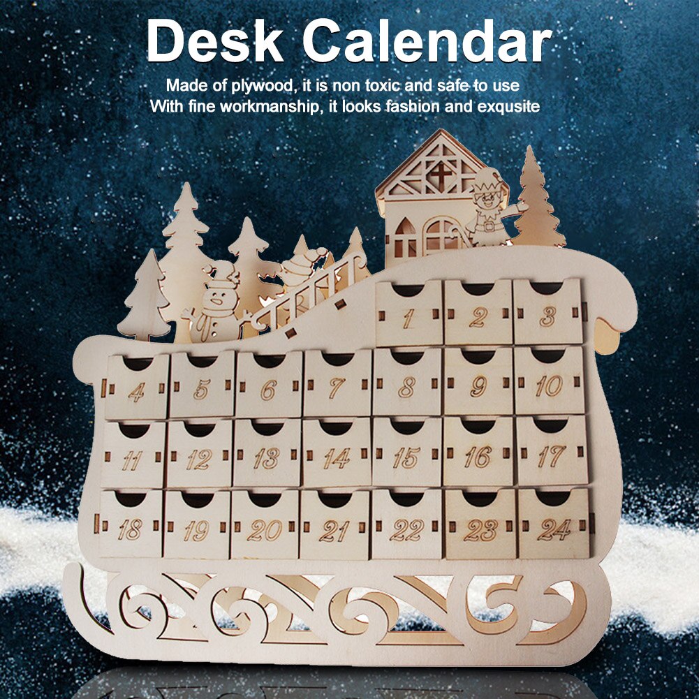 Christmas Desk Calendar Festival Living Room Drawe... – Vicedeal