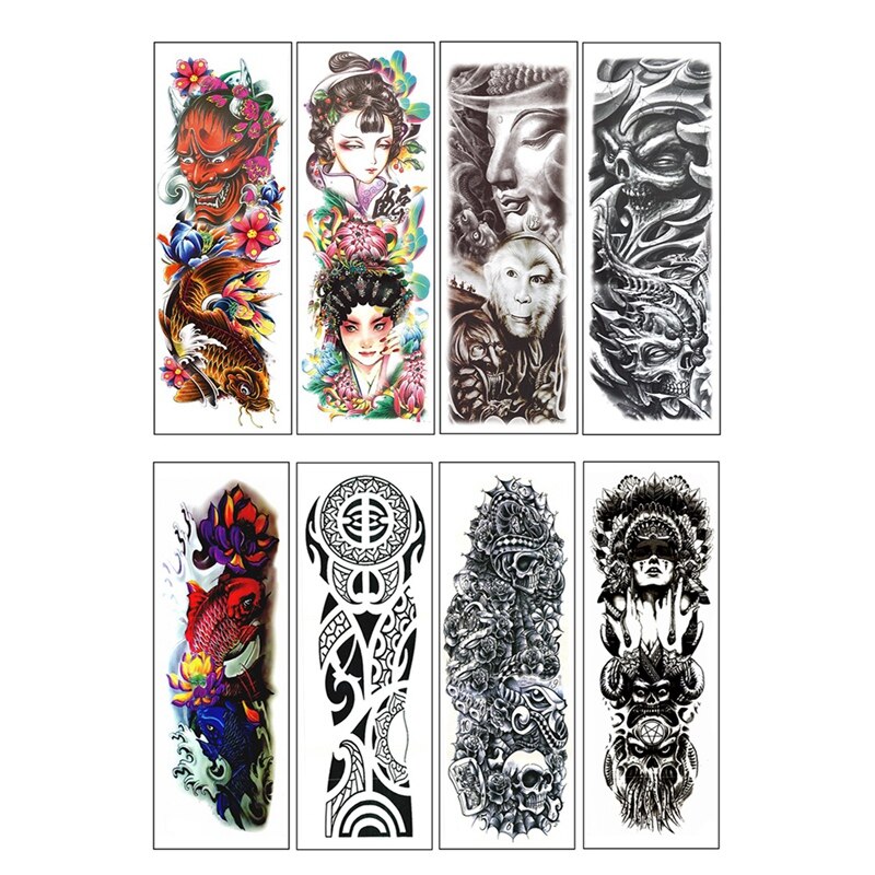 4Pcs Temporary Tattoos Sticker Full Arm Beijing Op... – Vicedeal