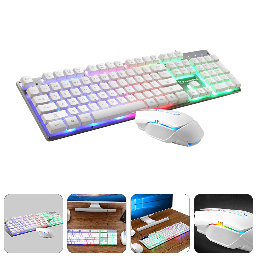 1 Set USB Wired Keyboard and Colorful Backlit Home... – Vicedeal