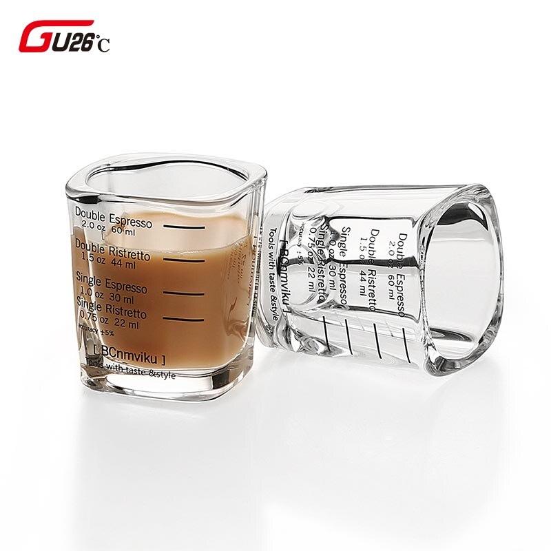 2pcs Square Thickened Glass Jigger Ounce Cup 60ml ... – Grandado