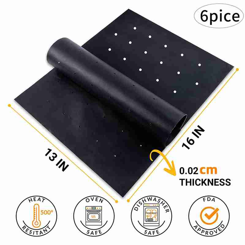 EASY-6Pcs BBQ Grill Mat Non Stick-Heavy Duty Reusa... – Vicedeal