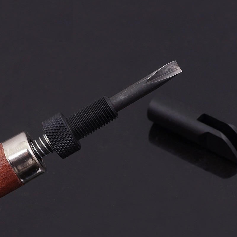 DIY Leather V Type Push Wood Handle Durable Groovi... – Grandado