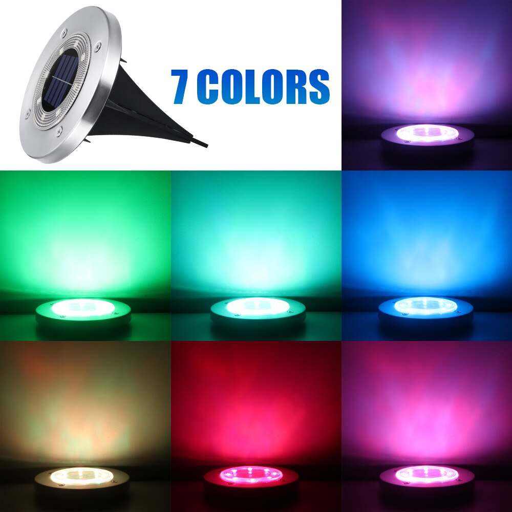 4/8Pcs Solar Powered Ground Light 8 Led Pathway Fl... – Grandado