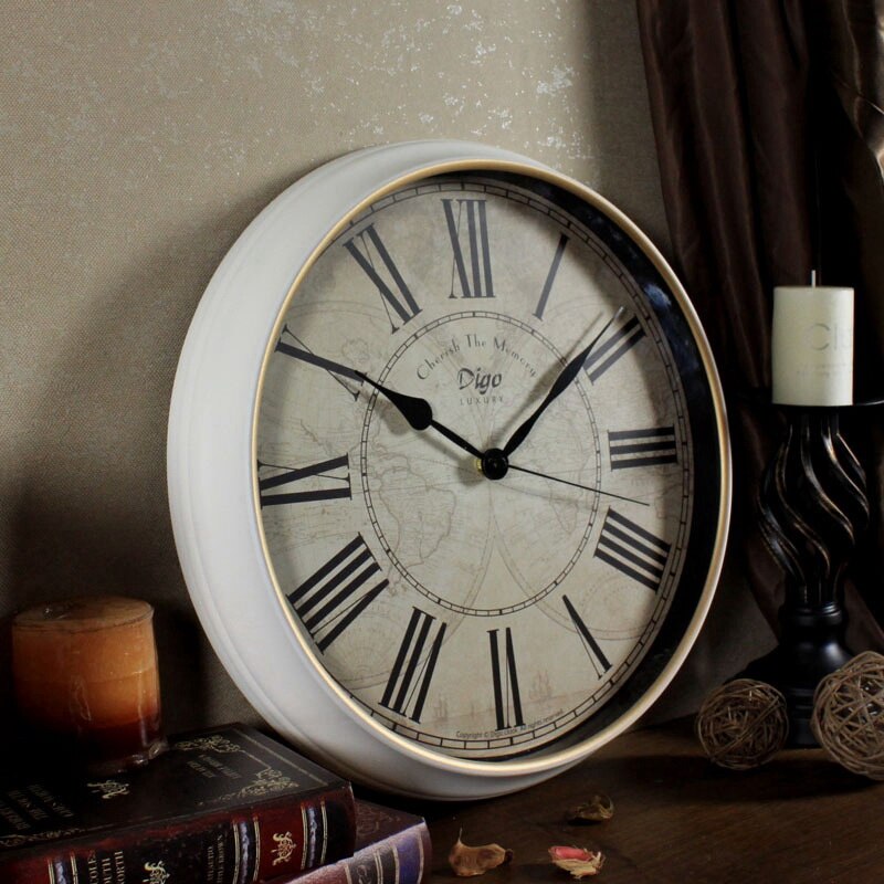 Digo Wall Clock Metal Silent Non-Ticking Battery Q... – Vicedeal