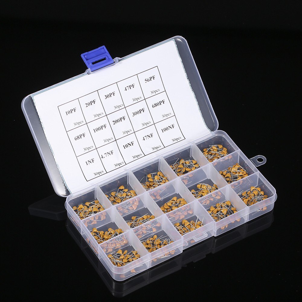 450PCS 10pF－100nF Ceramic Capacitor Assortment Box... – Grandado