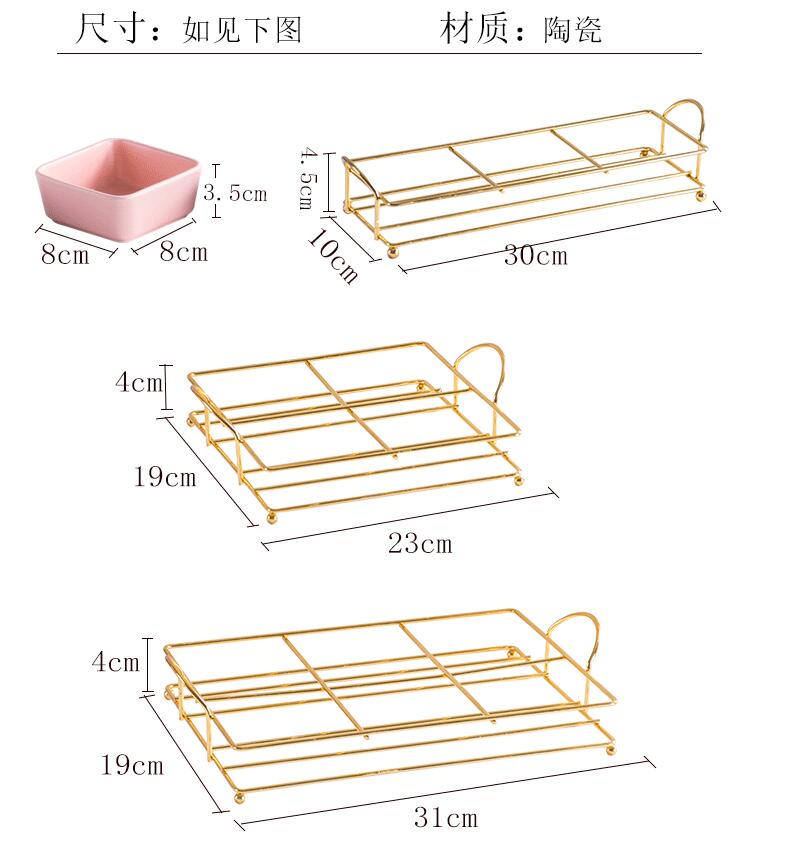 Nordic fruit plate color ceramic separate snack pl... – Grandado
