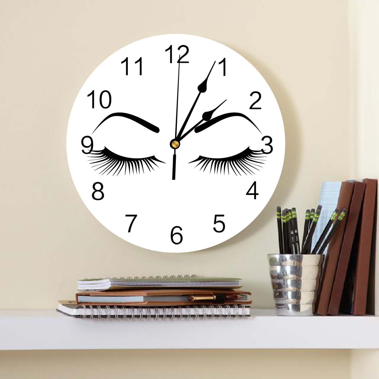 Eyelashes PVC Wall Clock Home Decor Wall Clock Mod... – Vicedeal