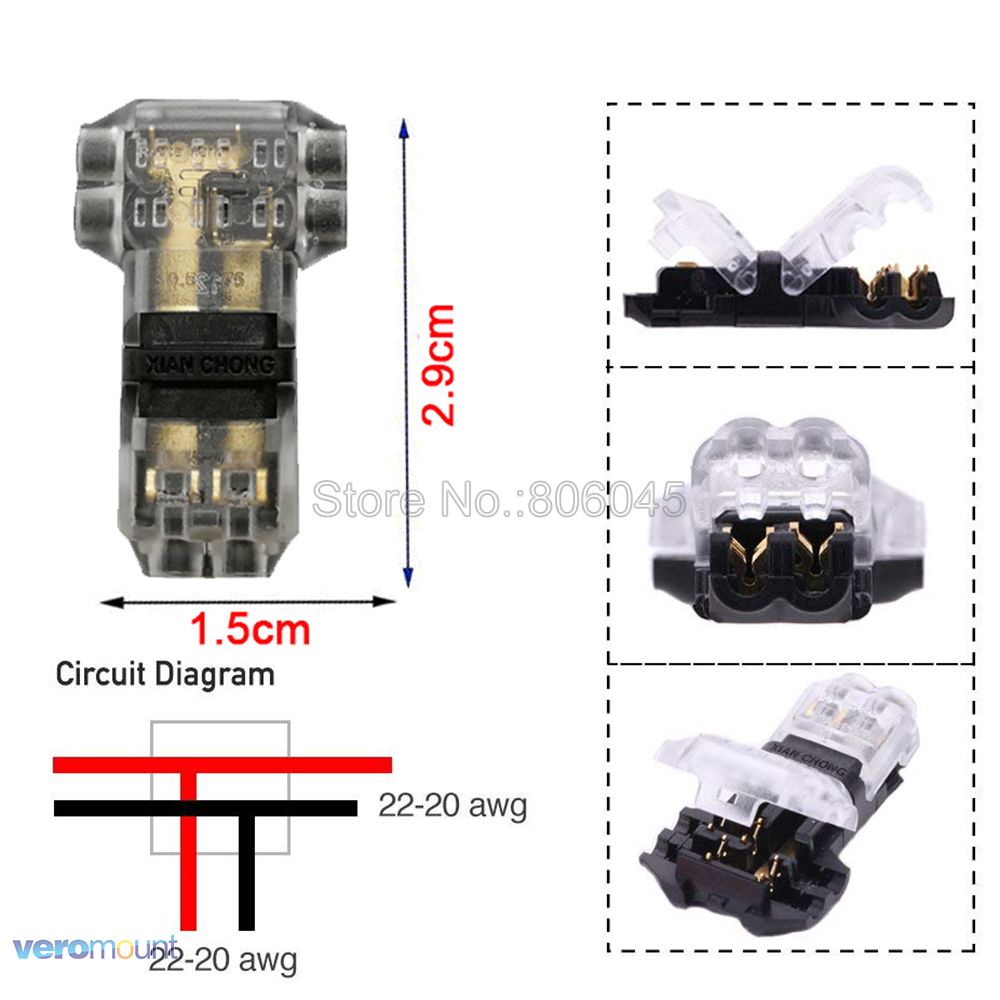 5pcs I Shape T Type 1pin/2pin Quick Splice Scotch ... – Vicedeal