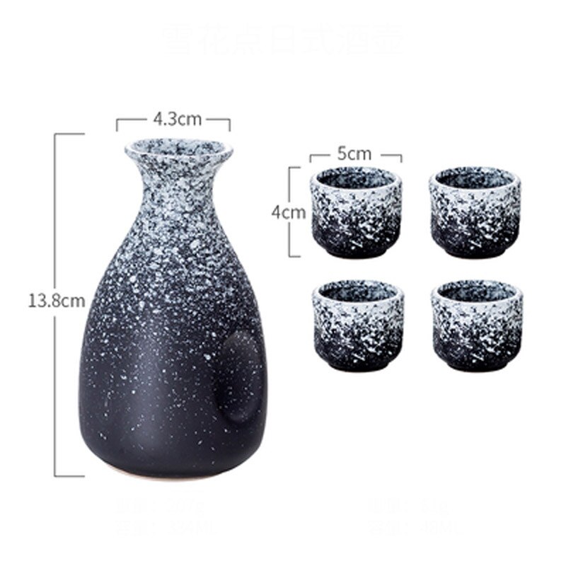 Japanse Stijl Wijn Set Retro Keramische Wijnglas W... – Vicedeal
