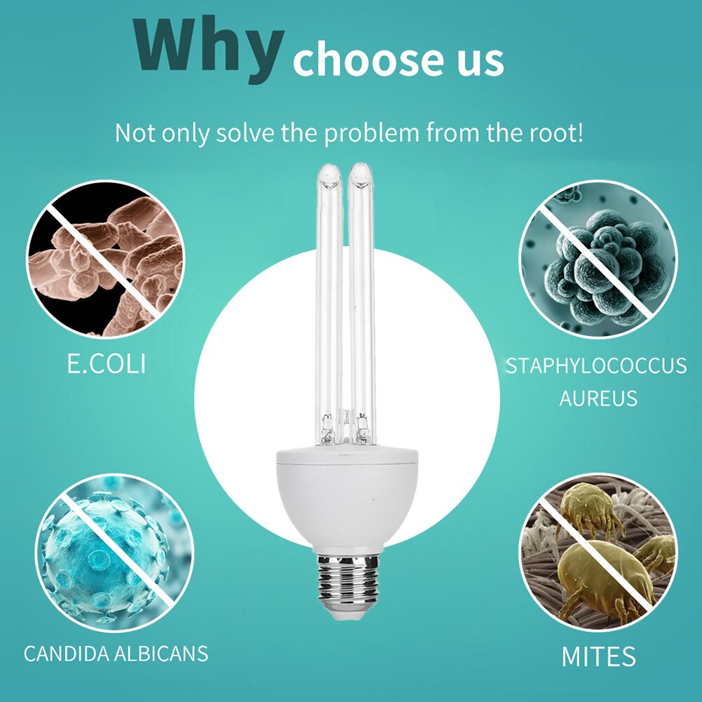 Portable UV Disinfection Sterilizing E27 LED Lamp ... – Grandado