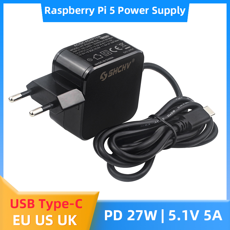 Raspberry Pi 5 alimentation PD 27W 5.1V 5A USB-C a... – Grandado