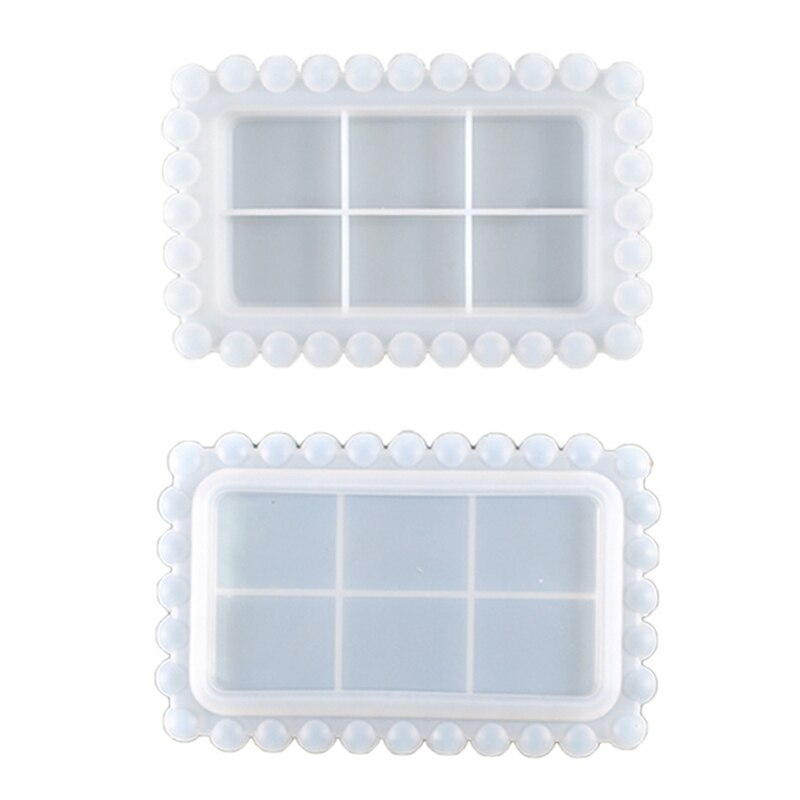 Rechthoekige Kralen Fruit Opbergdoos Epoxyhars Mol... – Grandado