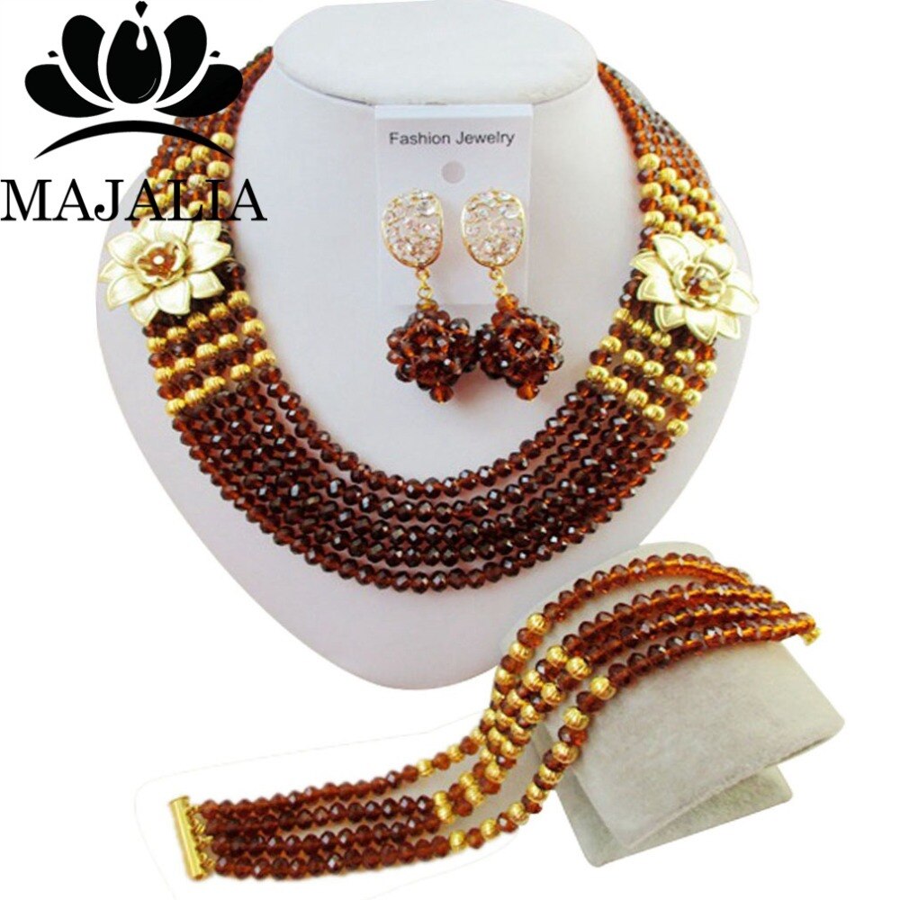 african jewelry set Brown nigerian wedding african... – Vicedeal