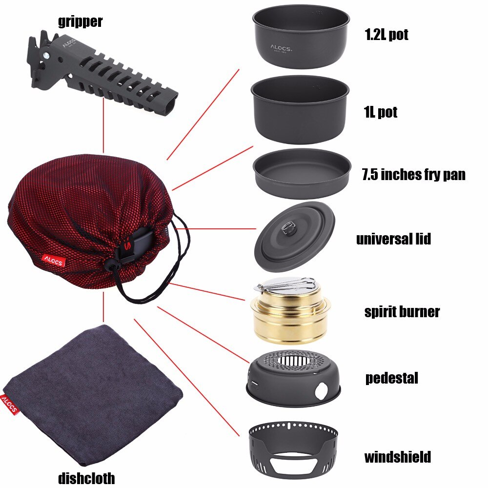 ALOCS CW-C05 Outdoor Camping Portable Kitchenware ... – Grandado