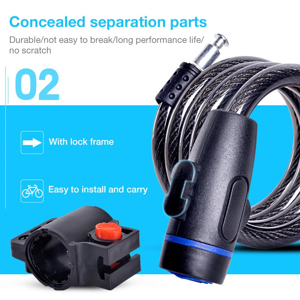 1,2 M Bike Fahrrad Stahl Kabel Lock Anti-diebstahl... – Vicedeal