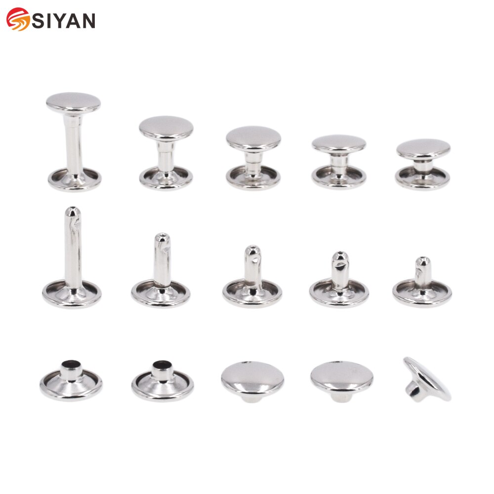 100 Metal Double Cap Side Round Rapid Rivet Leathe... – Vicedeal