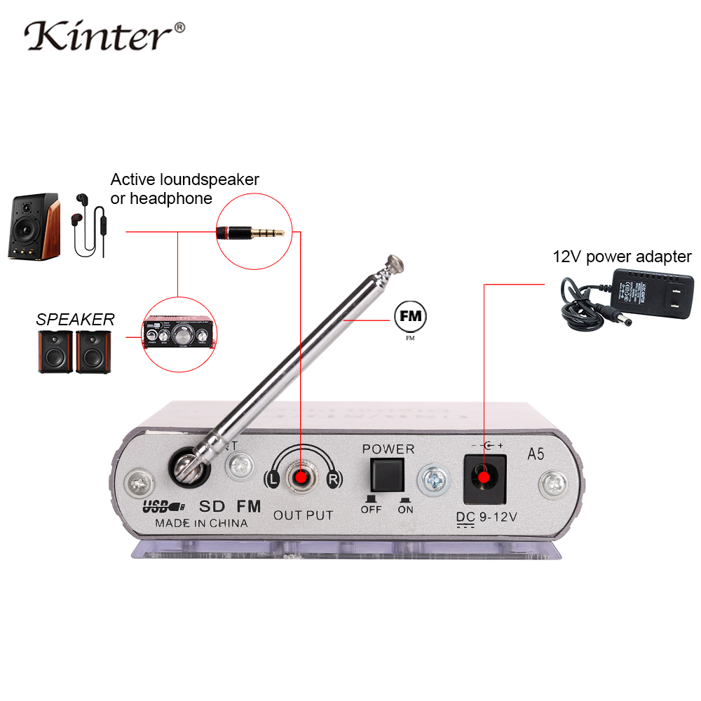 kinter A5 Hifi mini pre amplifier for headphone or... – Grandado