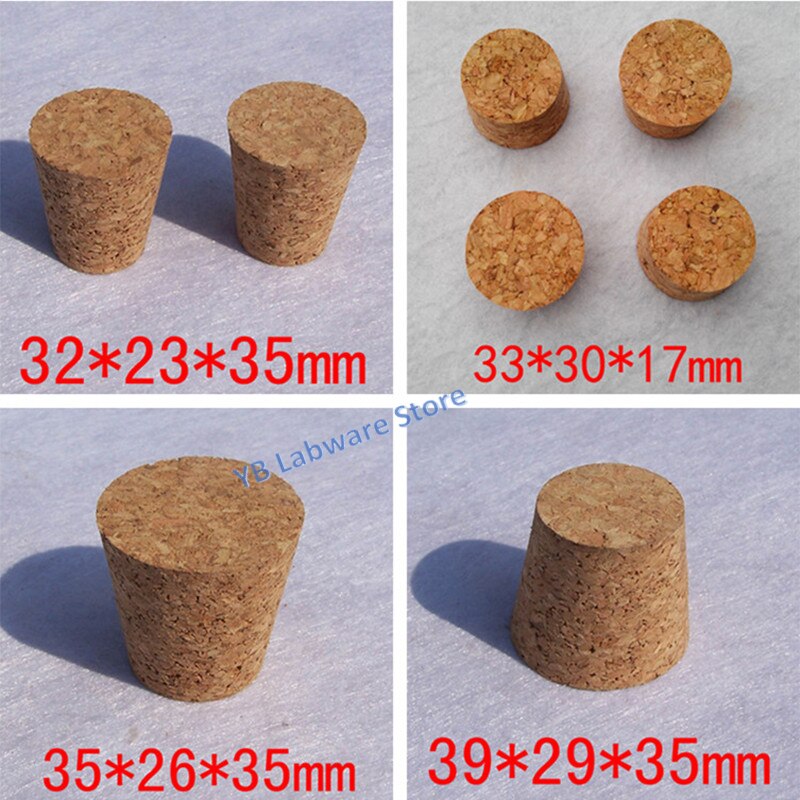 5pcs Top DIA 32mm to 78mm Wooden Cork Lab Glass Bo... – Grandado