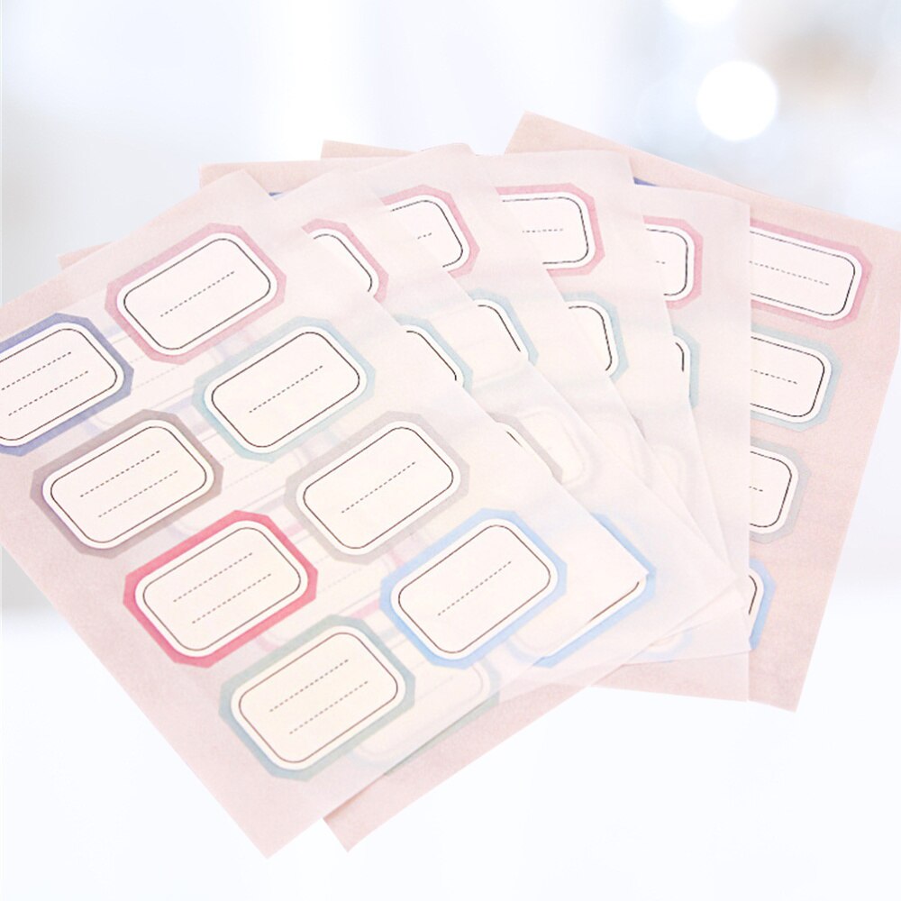 1 Pack 6 Sheets Self-Adhesive Name Tags Plain Name... – Grandado