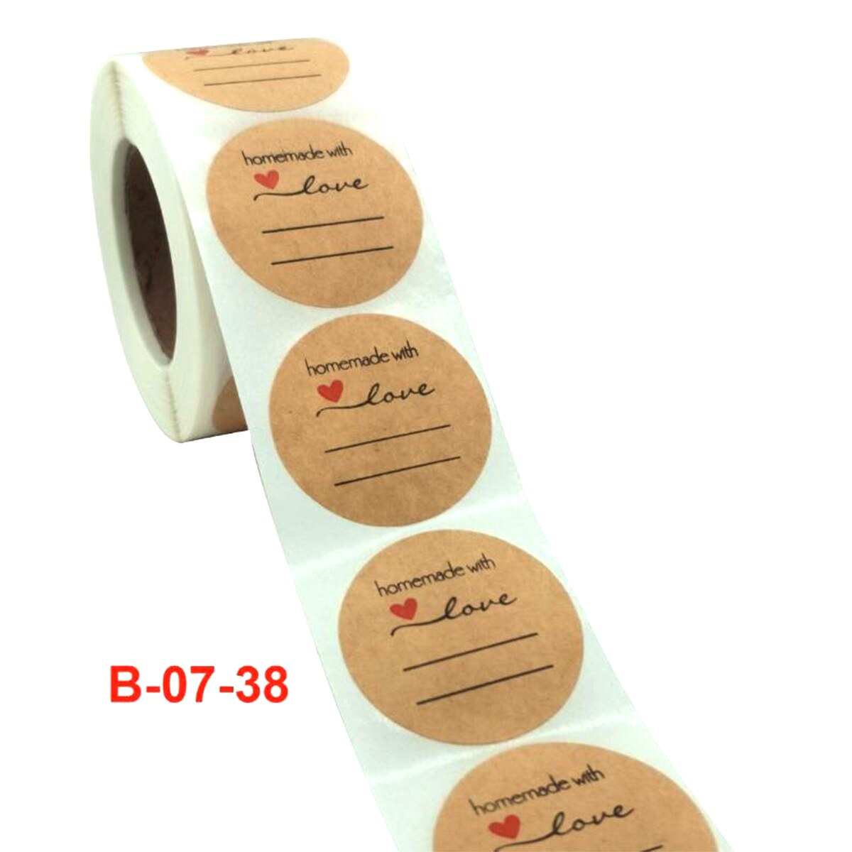 Handmade with Love Sticker 1.5" Self-Adhesive Roun... – Grandado