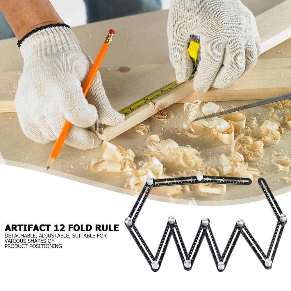 12 Fold Aluminium Alloy Angle Ruler Finder Measuri... – Vicedeal