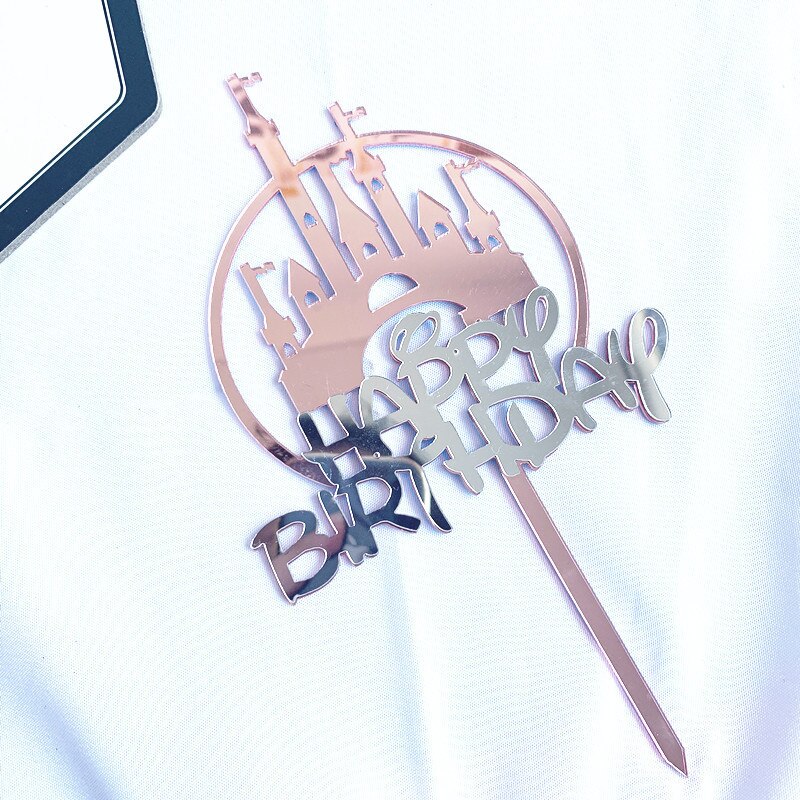 Acryl Kasteel Cake Topper Hand schrijven Gelukkige... – Grandado