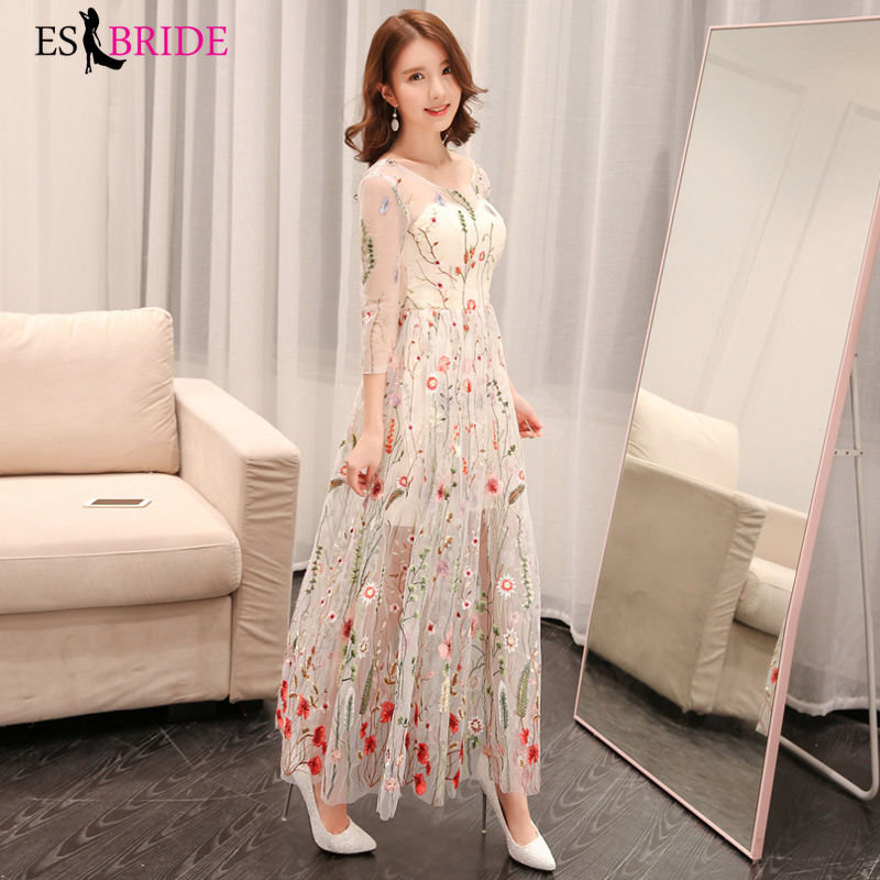 Casual Round Collar Long Evening Dresses for Women... – Grandado