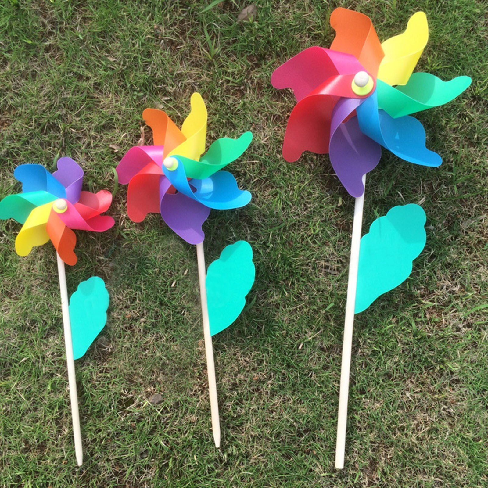 Flower Rainbow Windmill Diy Multicolour Windmills ... – Grandado