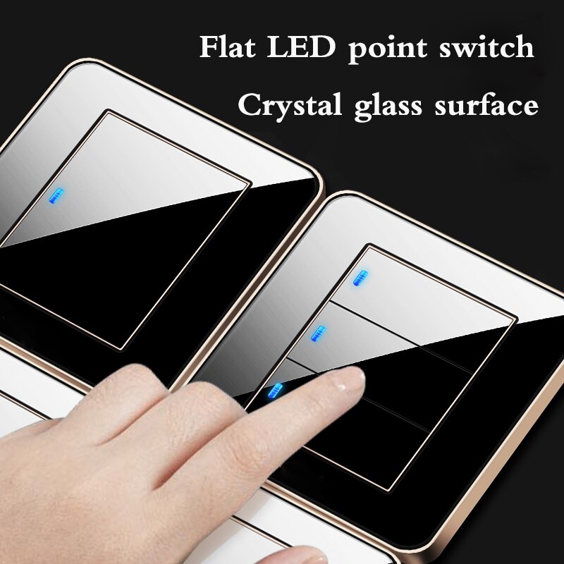 Household switch socket any point Type 86 Black Mi... – Grandado