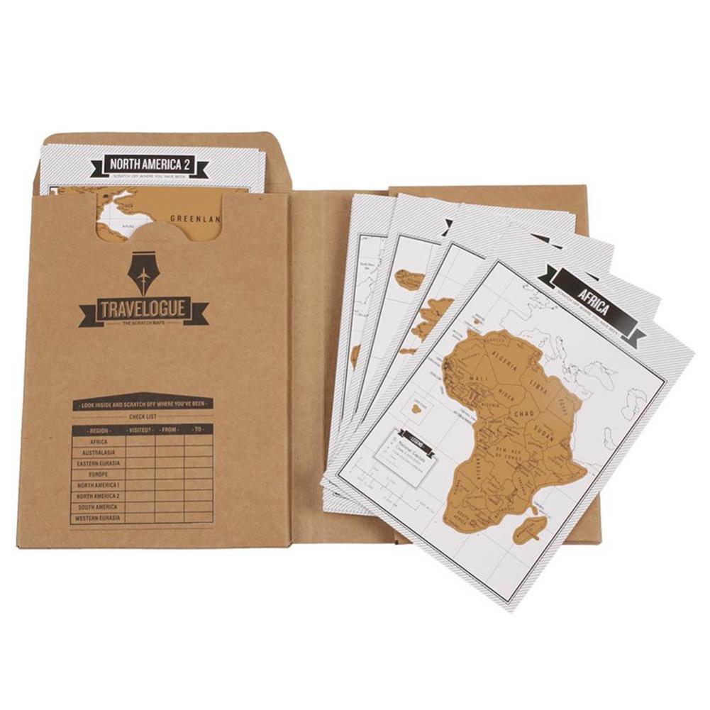 Journal Diary Scratch Scraping Card World Map Trav... – Vicedeal