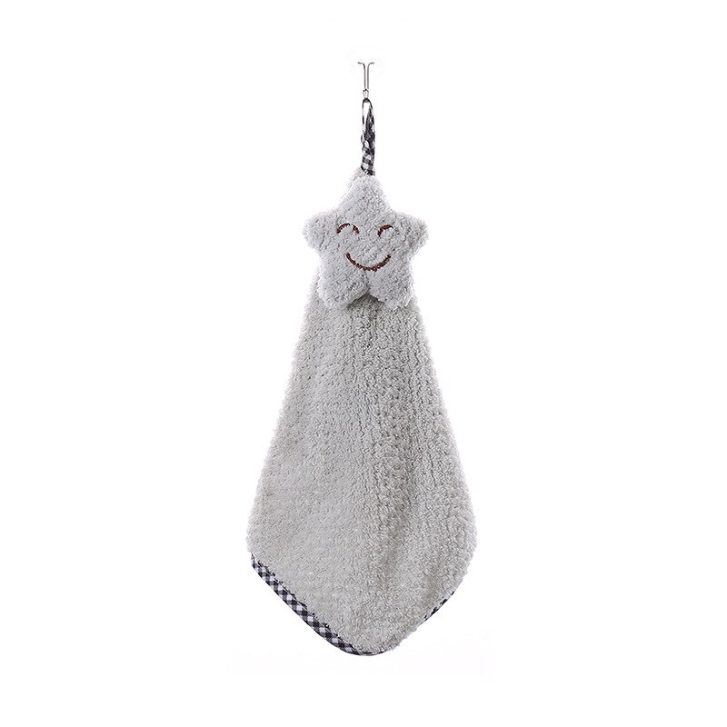 1PC Soft Handkerchief Thick Hanging Hand Towel Sol... – Vicedeal