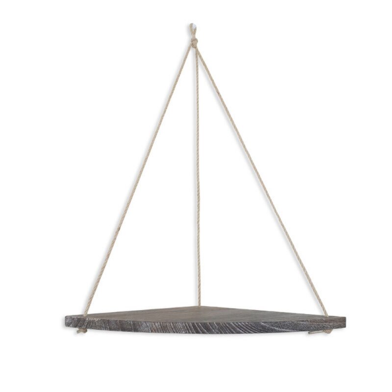 Jute Rope Wood Wall Floating Shelves Retro Hanging... – Vicedeal