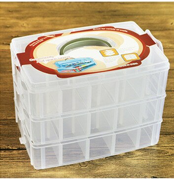 Adjustable 30 Grids Compartment Plastic Storage Bo... – Grandado