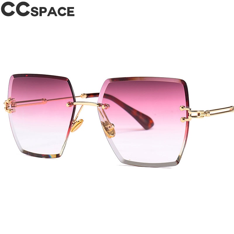 Luxus Randlose Quadrat Sonnenbrille Männer Frauen Grandado