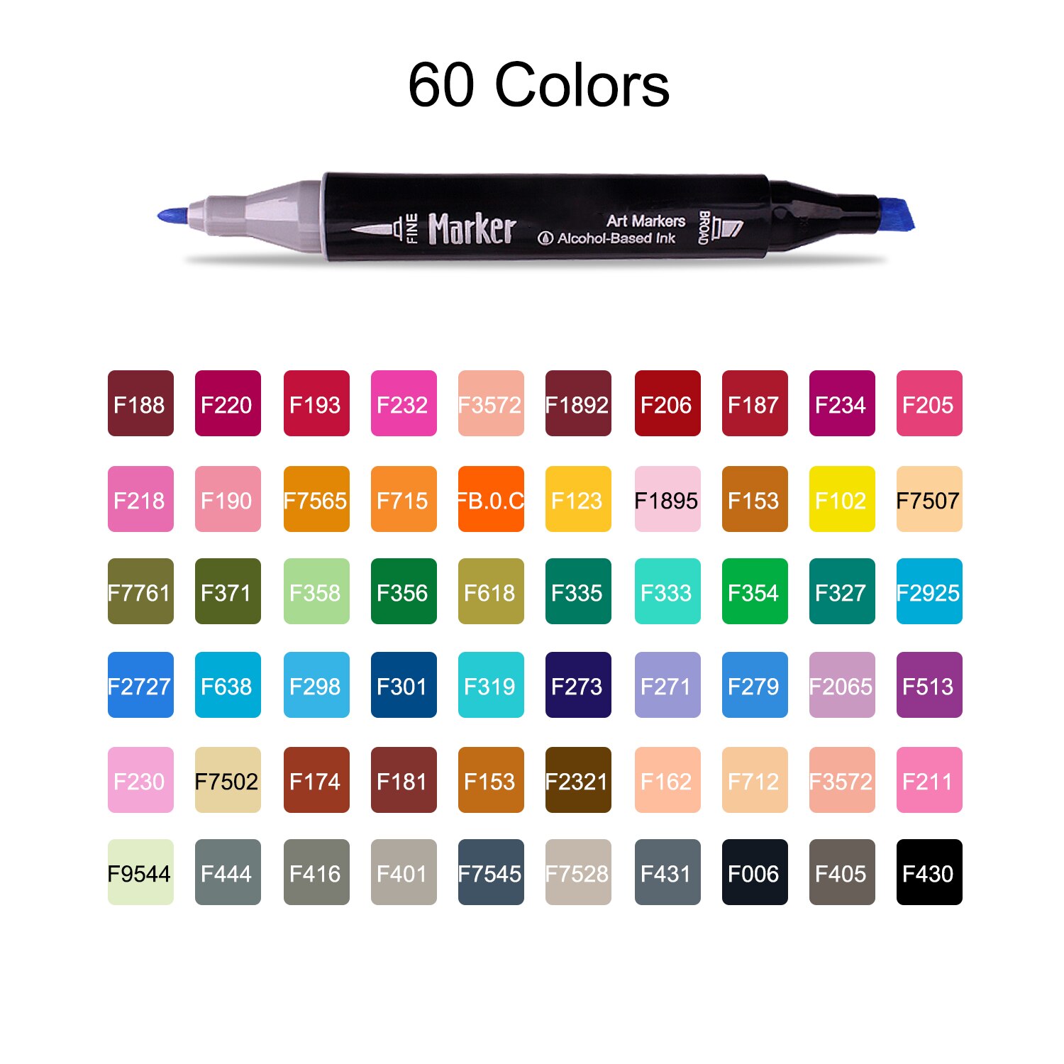 40/60/80 Colours Graphic Drawing Painting Alcohol ... – Grandado